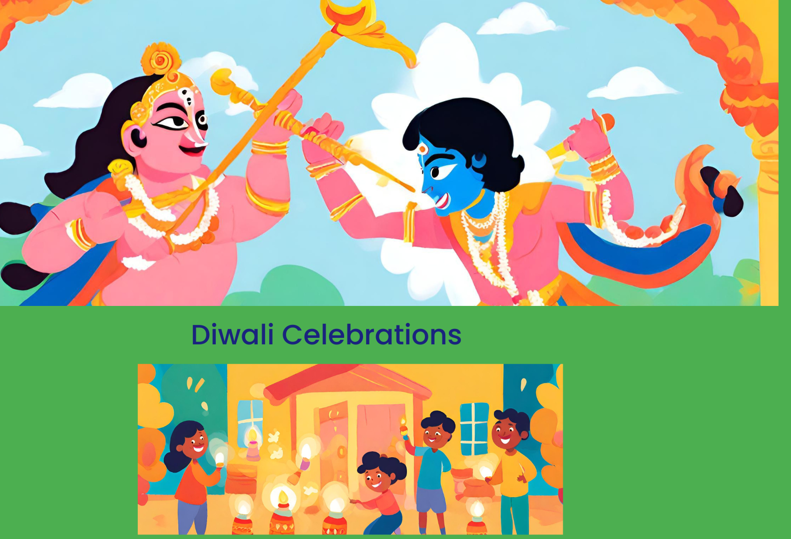 Diwali:The Triumph of Goodness-The Legend of Lord Krishna and Narakasura