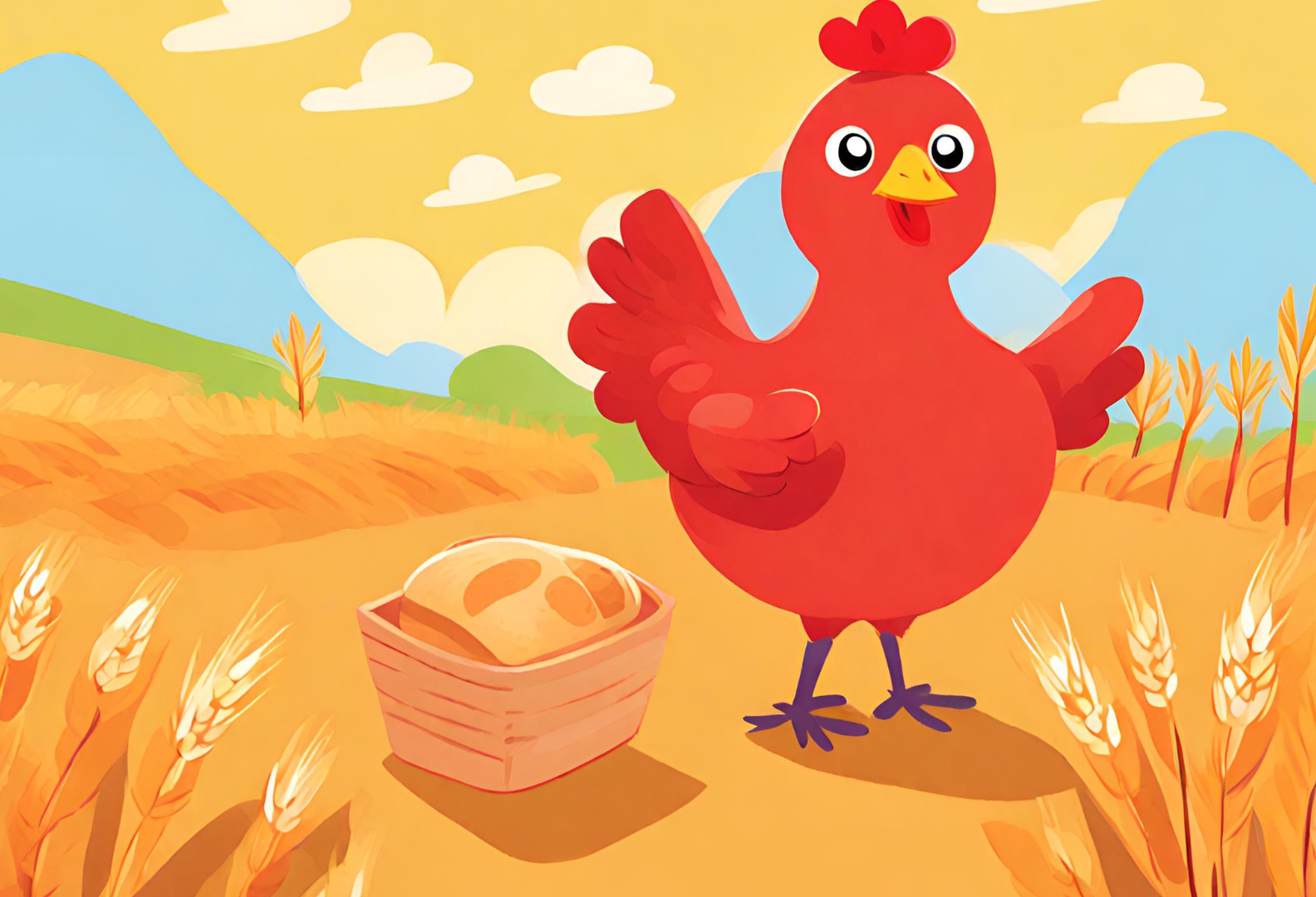 The Little Red Hen and the Loaf of Bread